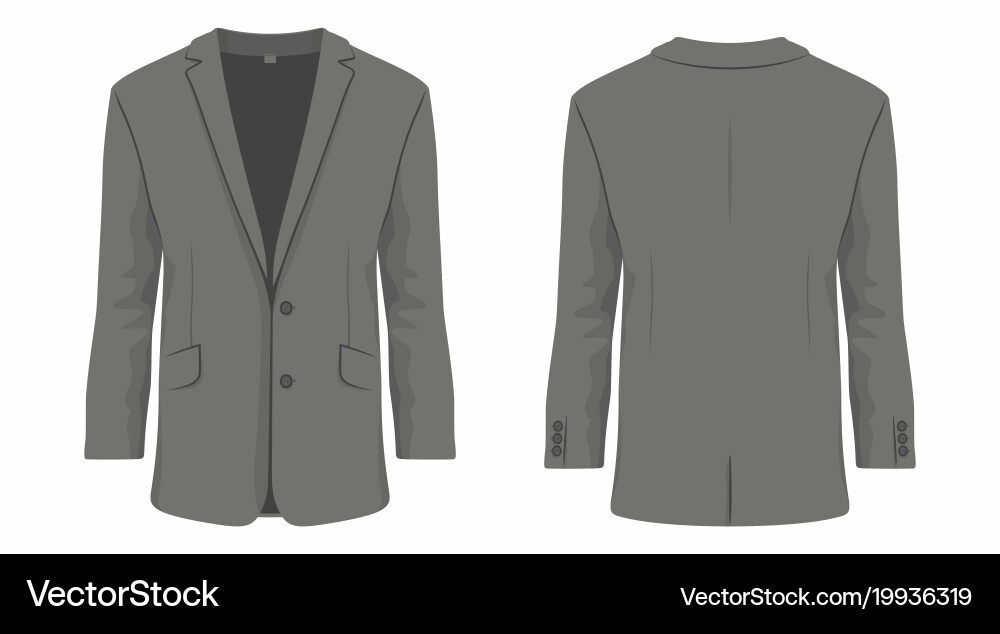 Mens black business suit Royalty Free Vector Image