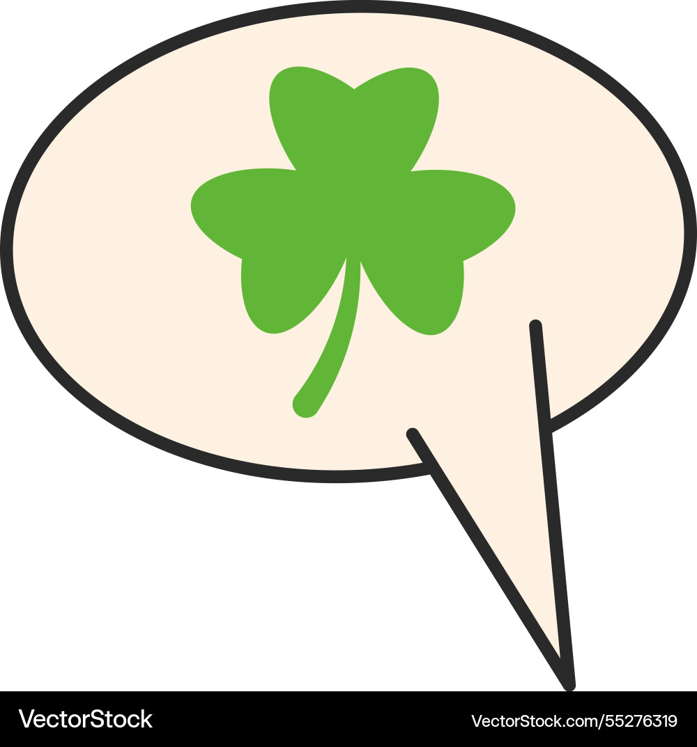Patrick day speech bubble element Royalty Free Vector Image