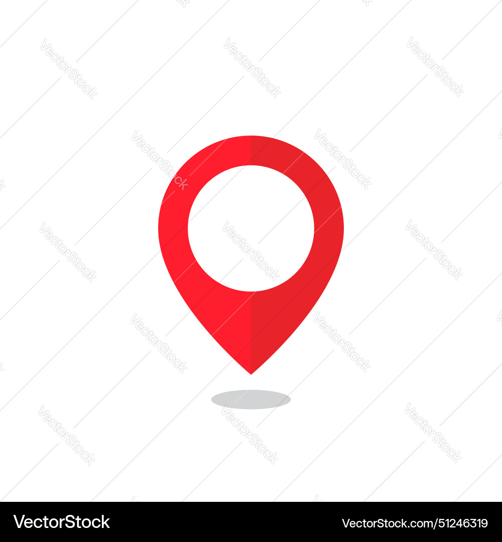 Red map pin icon Royalty Free Vector Image - VectorStock