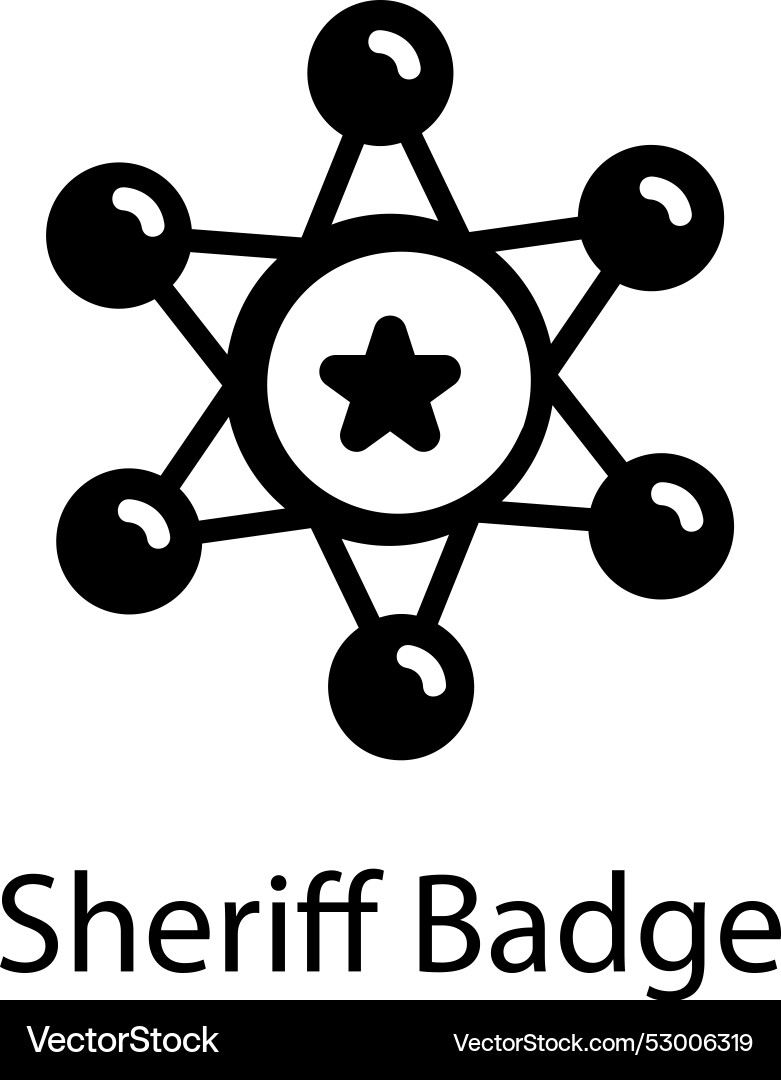 Sheriff badge Royalty Free Vector Image - VectorStock