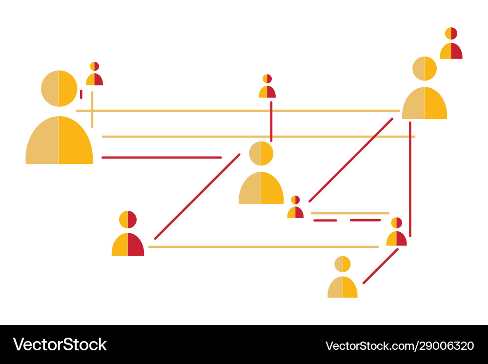 Abstract futuristic human connections Royalty Free Vector