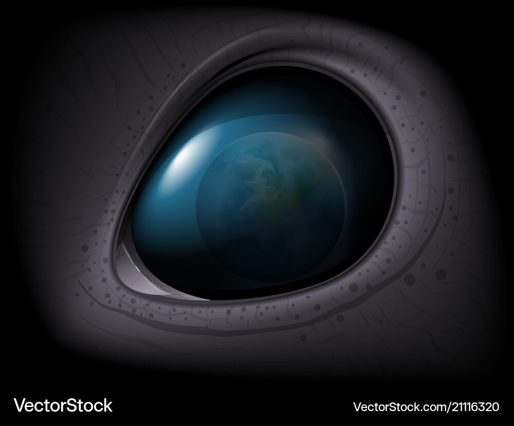 Alien eye realistic 3d image Royalty Free Vector Image