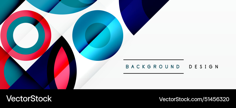 Circles and petals geometric beautiful abstract Vector Image