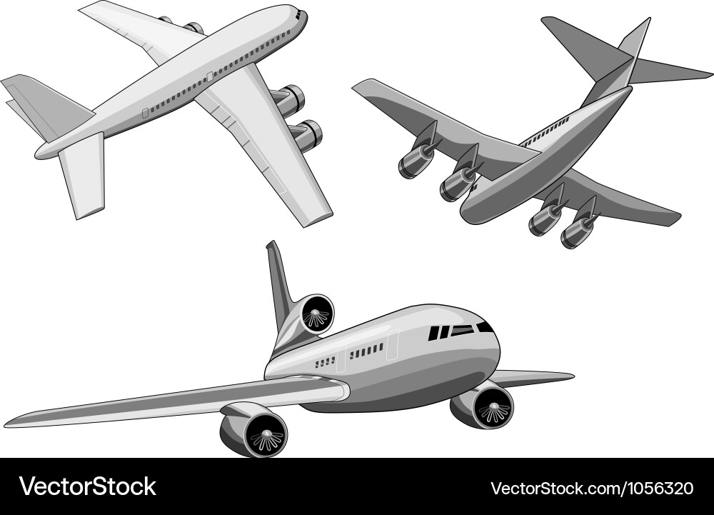 Commercial jet plane airliner Royalty Free Vector Image