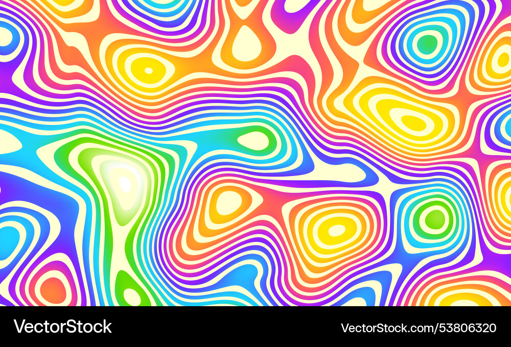 Grioovy psychedelic wave background for banner Vector Image