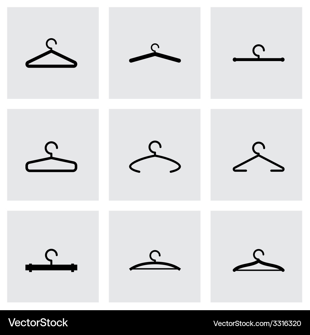 Hanger icon set Royalty Free Vector Image - VectorStock