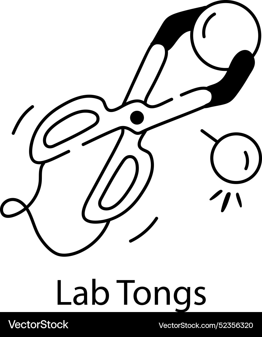 Lab tongs Royalty Free Vector Image - VectorStock