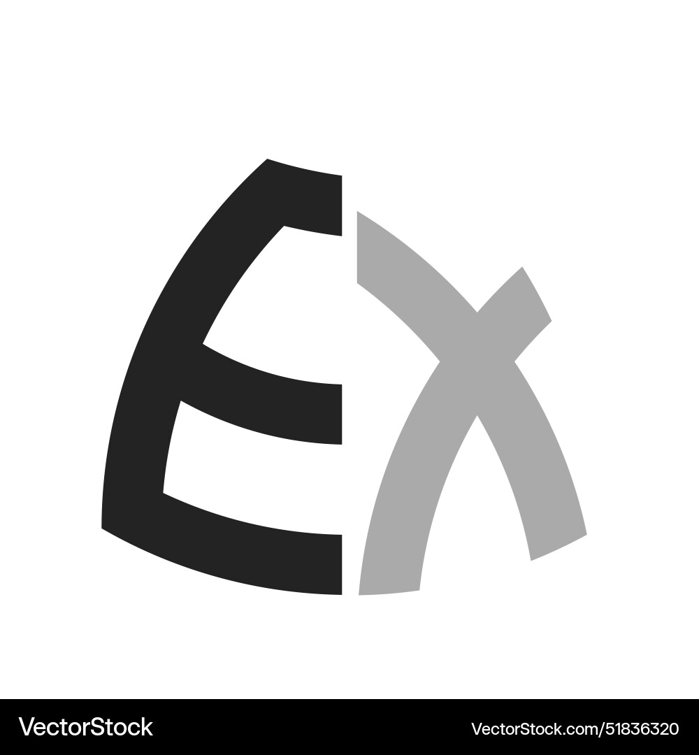 Modern creative ex logo design letter icon Vector Image