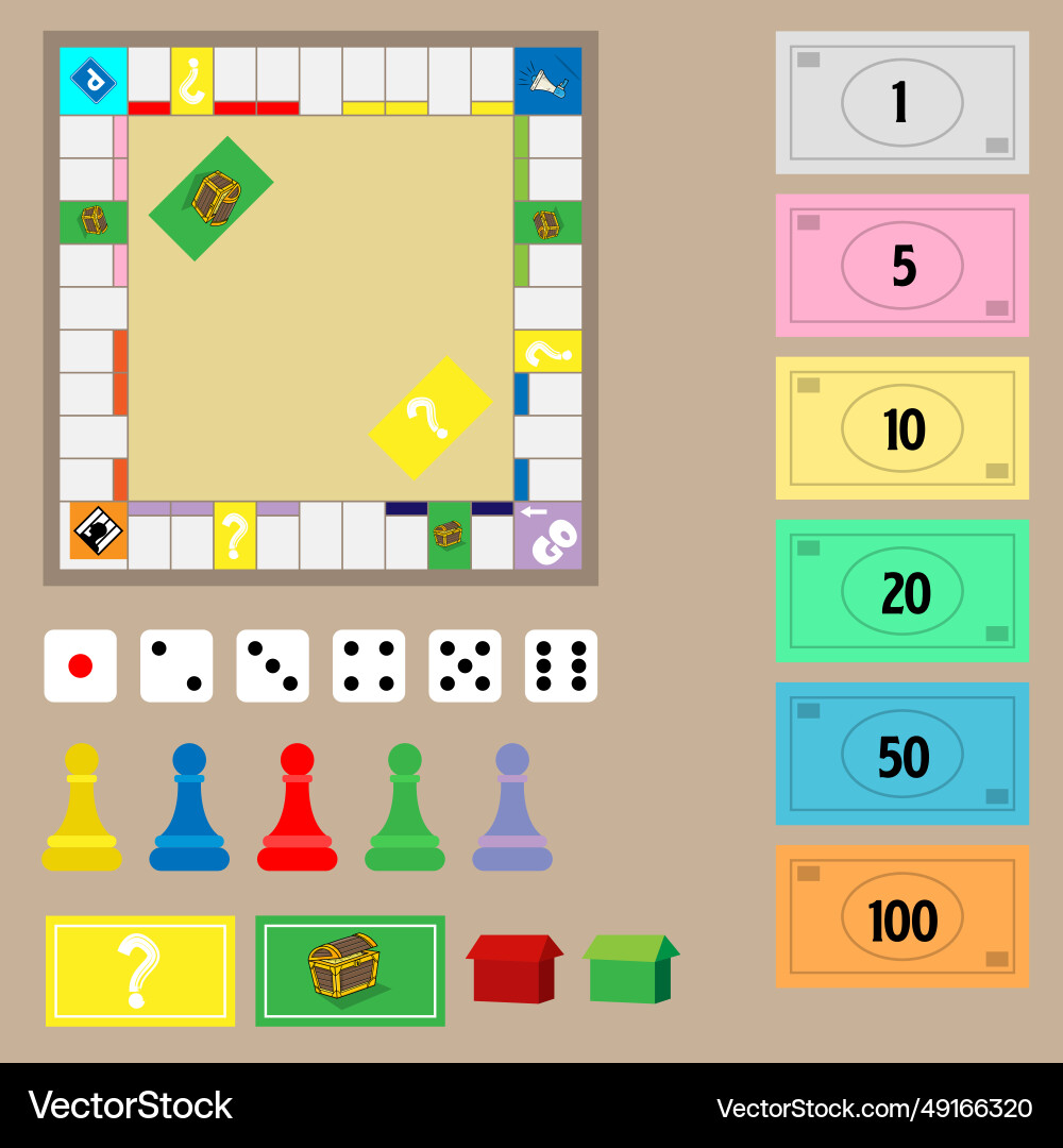 Monopoly Game Collection Royalty Free Vector Image