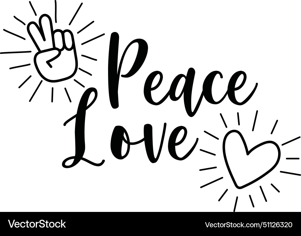 Peace love design on white background Royalty Free Vector
