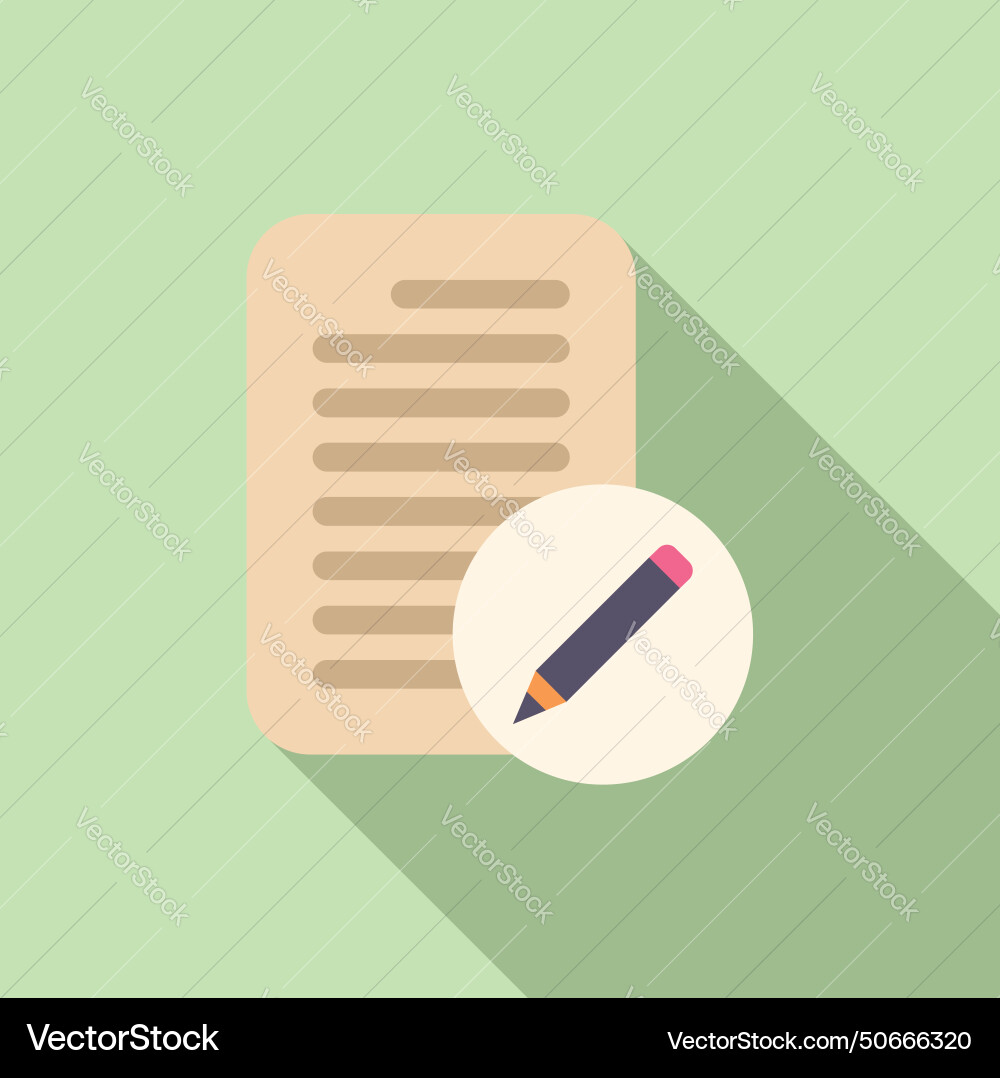Registration document icon flat sign new Vector Image
