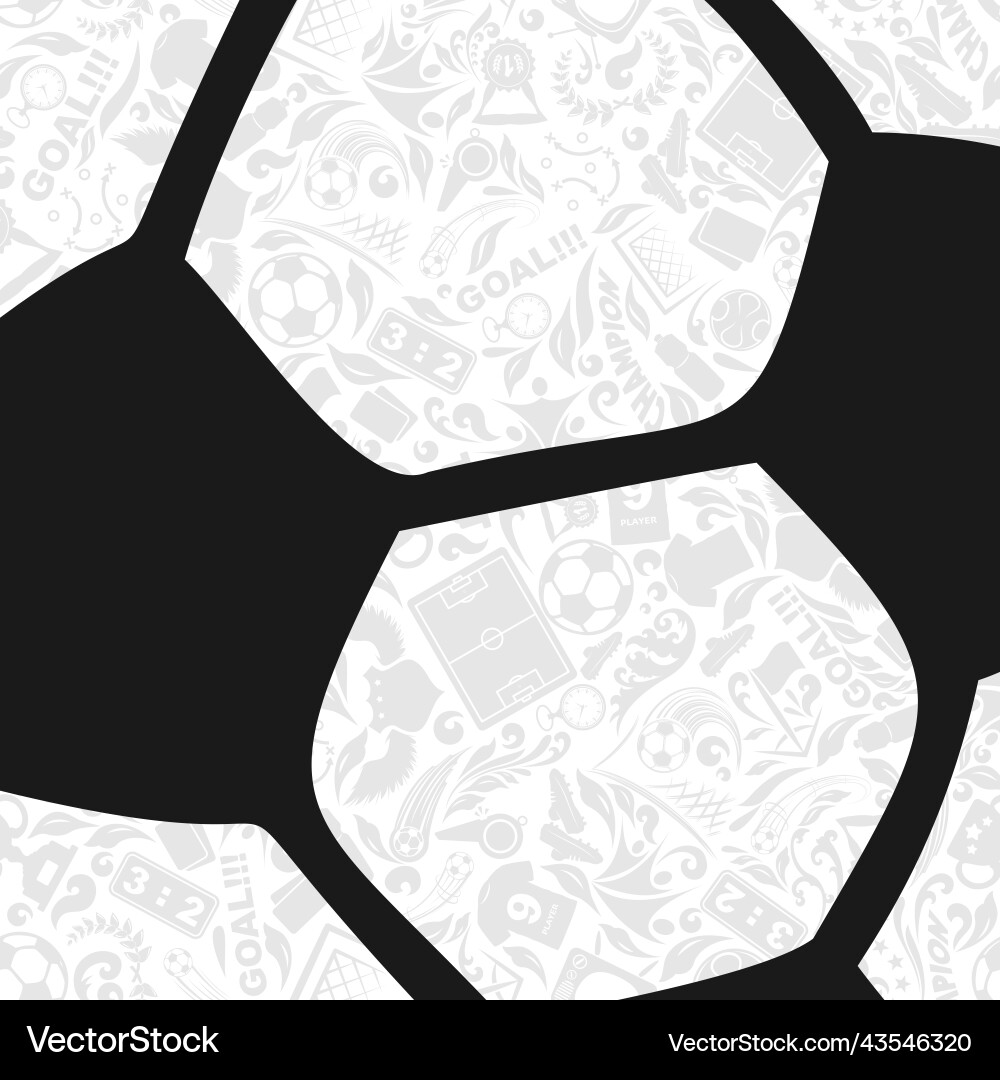 Soccer background with ball pattern Royalty Free Vector