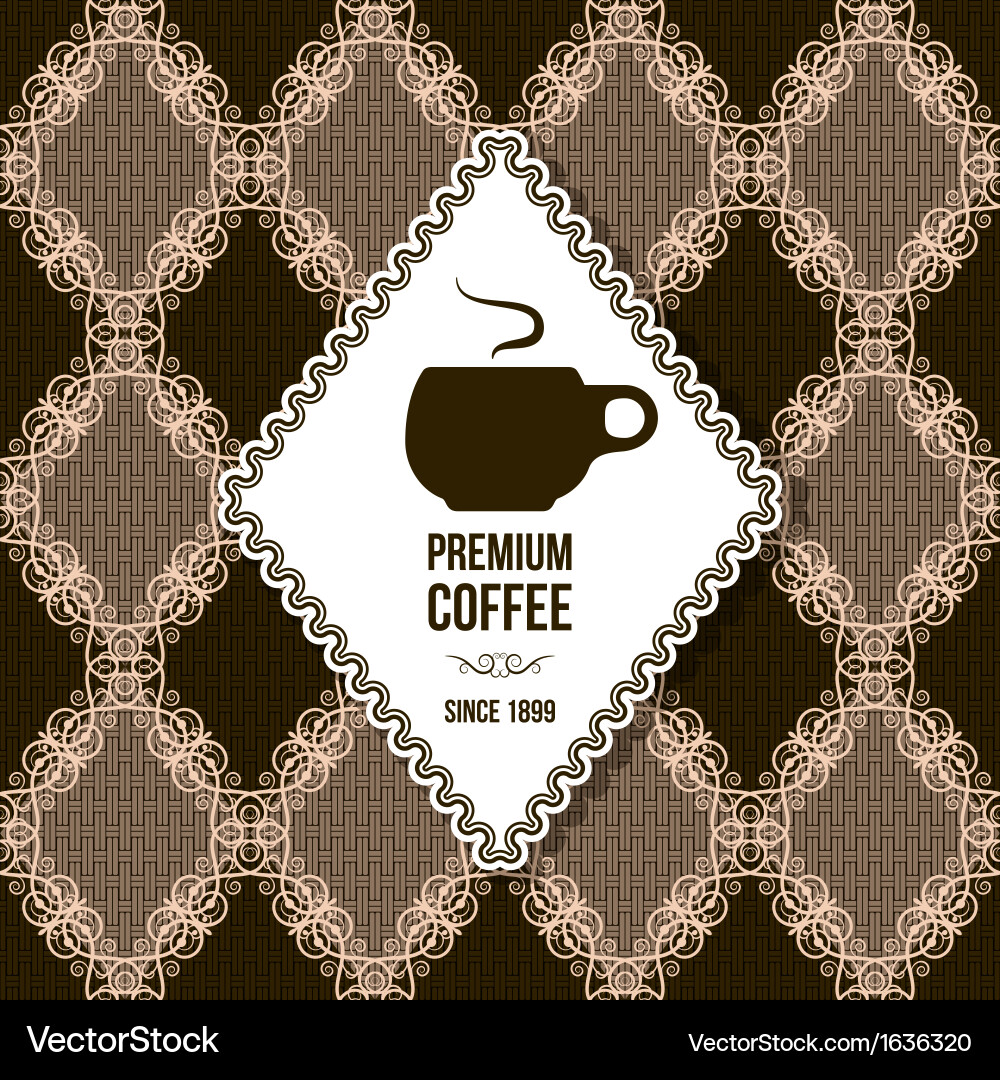 Vintage coffee background Royalty Free Vector Image
