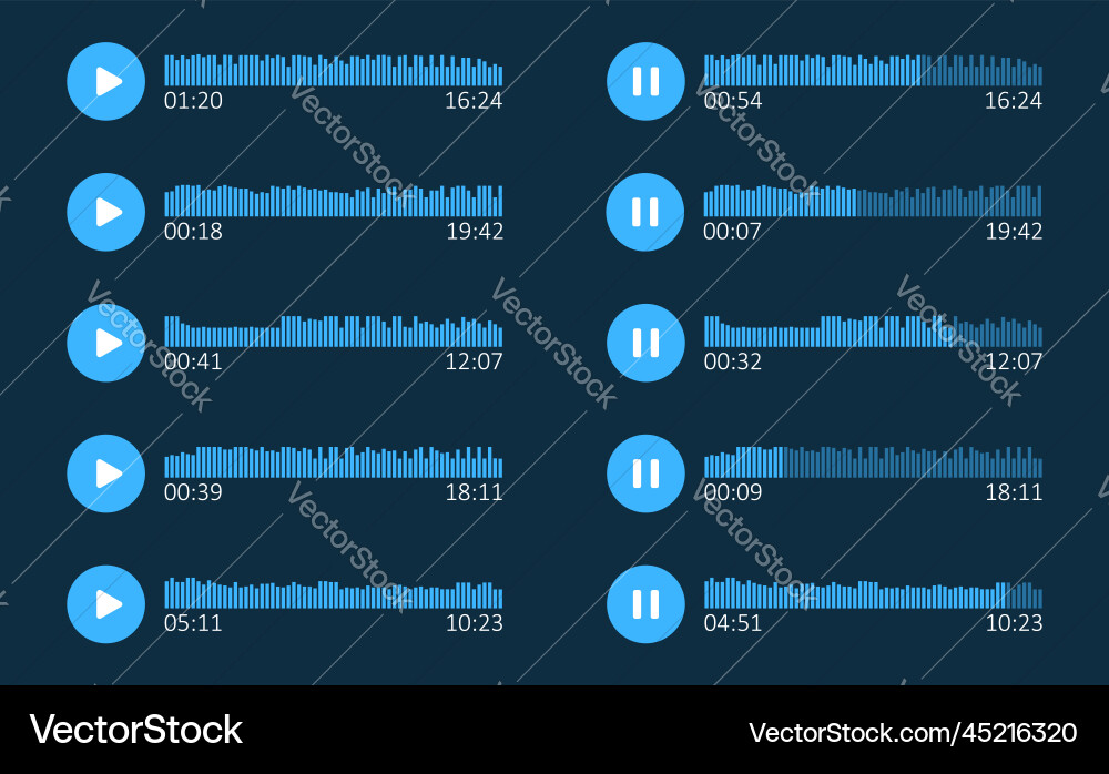 Voice message template Royalty Free Vector Image