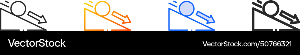 Acceleration iconthin linear gradient blue stroke Vector Image