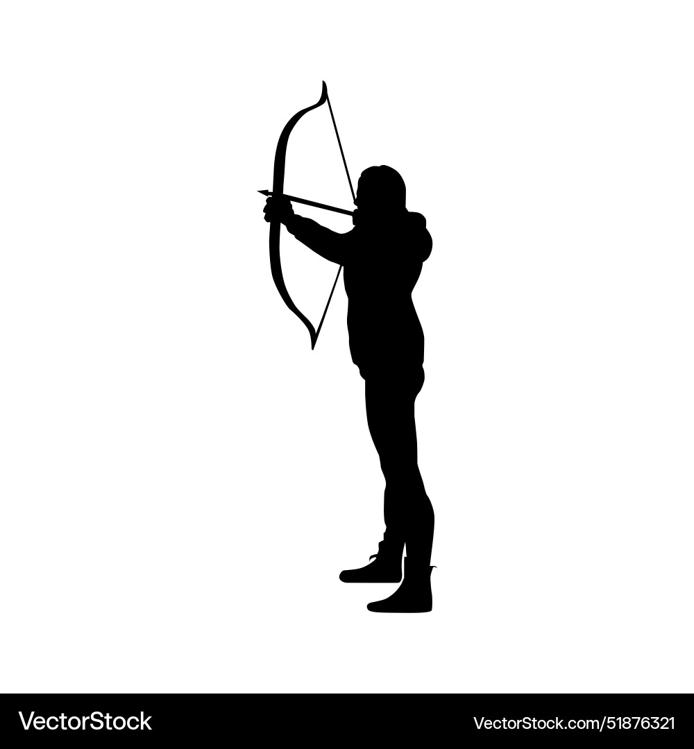 Archery silhouette art design concept Royalty Free Vector