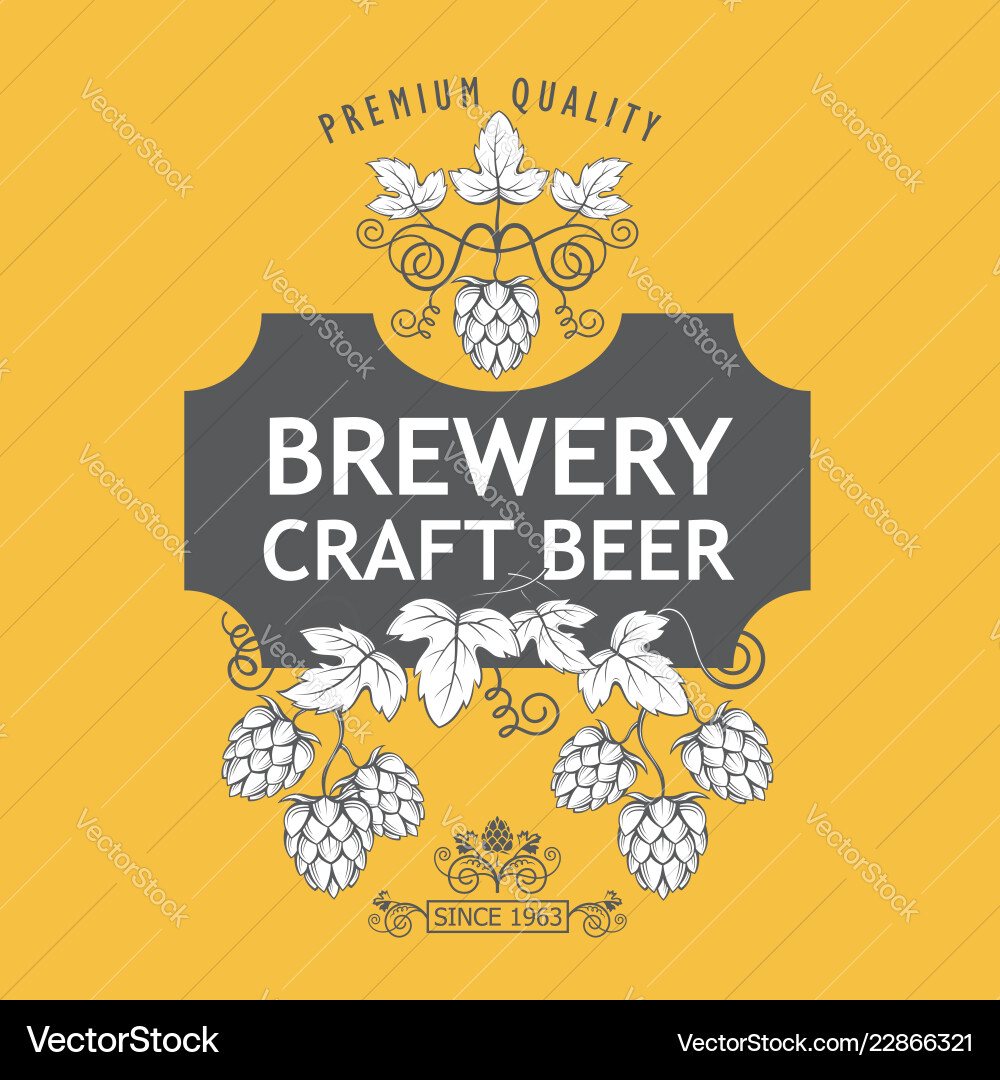 Beer label design Royalty Free Vector Image - VectorStock