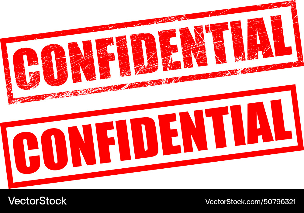 Confidential stamp design Royalty Free Vector Image