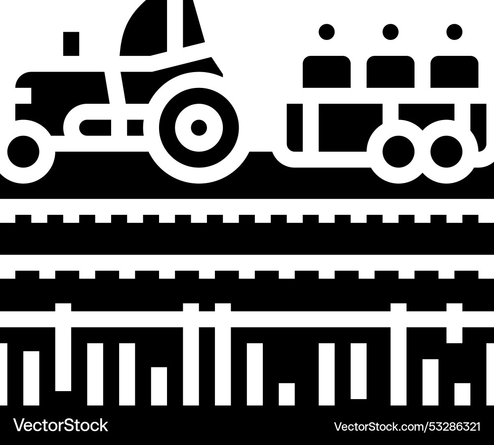 Hayride autumn glyph icon Royalty Free Vector Image