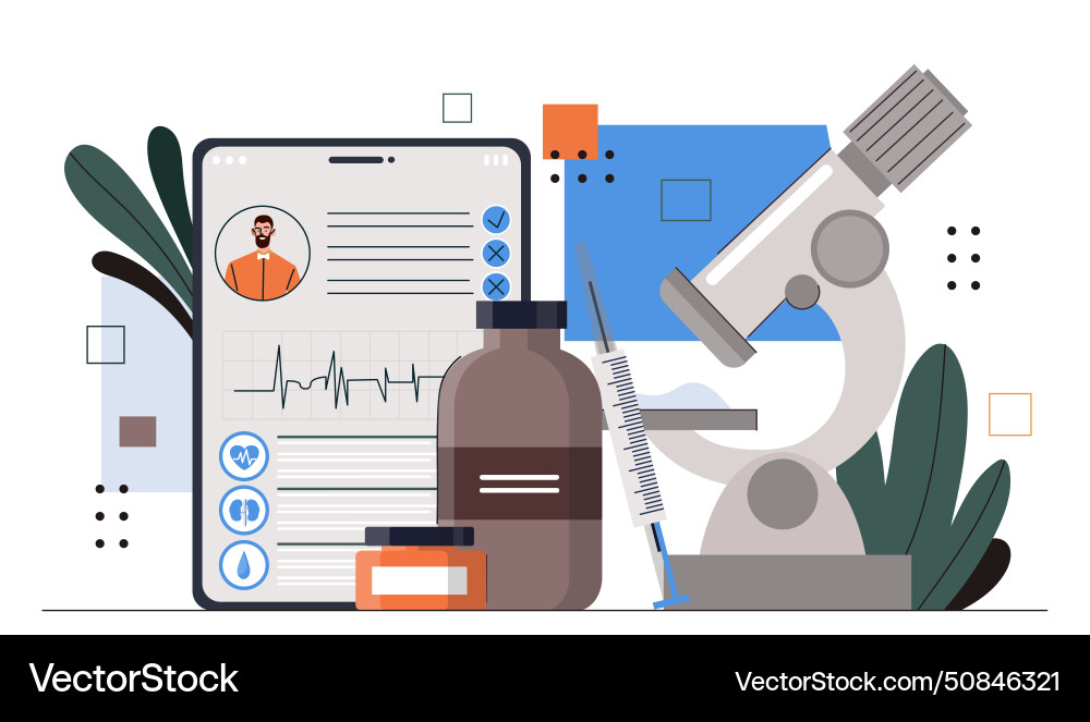 Medical data concept Royalty Free Vector Image