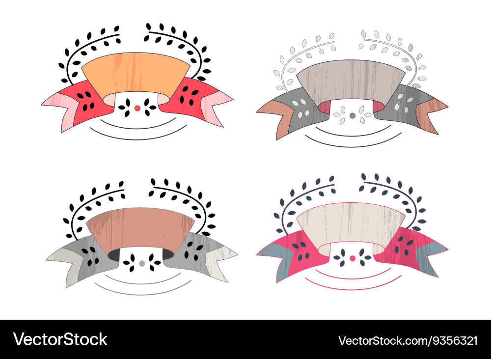 Ribbon title template Royalty Free Vector Image