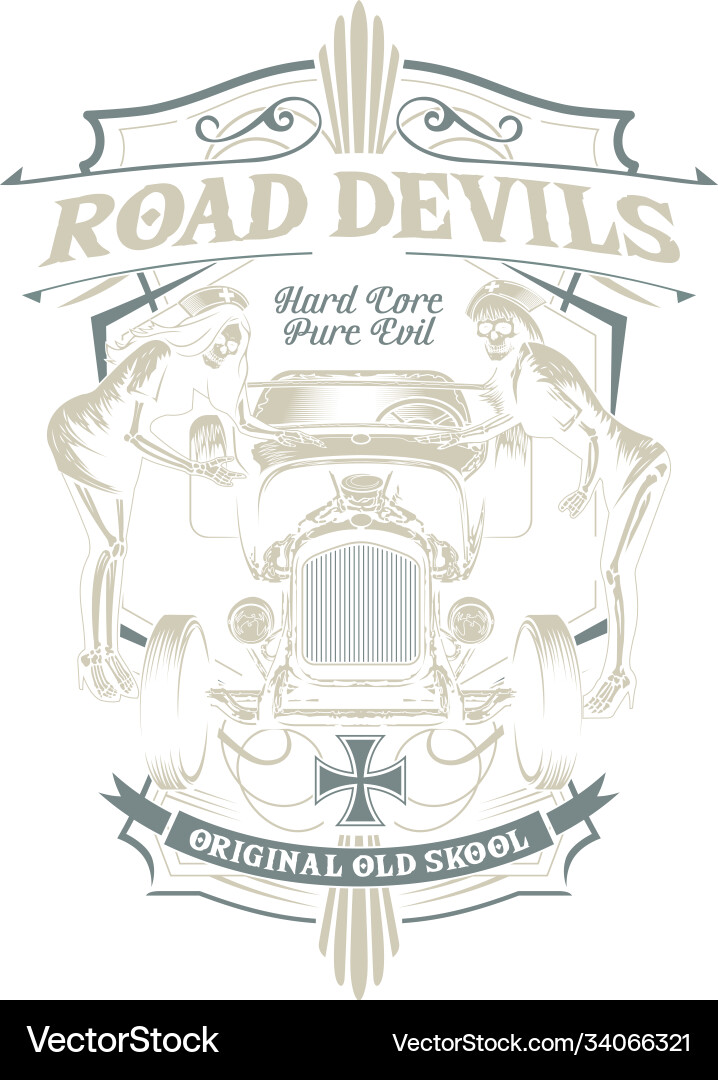 Road devil Royalty Free Vector Image - VectorStock