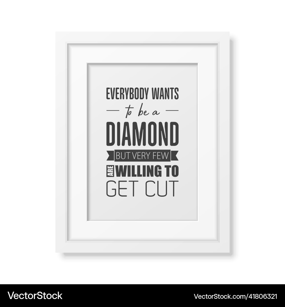 Vintage typographic quote with simple Royalty Free Vector