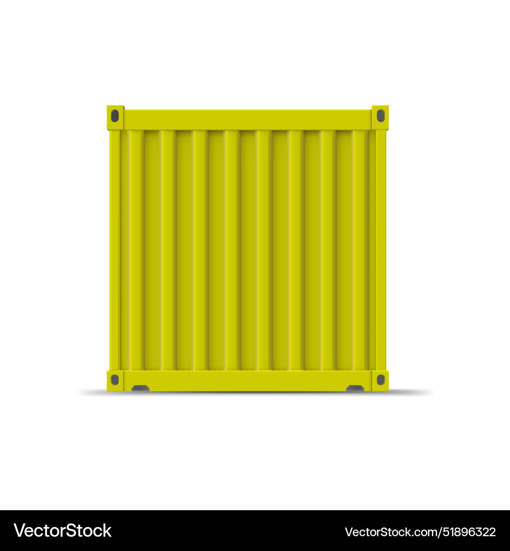 A yellow cargo container Royalty Free Vector Image