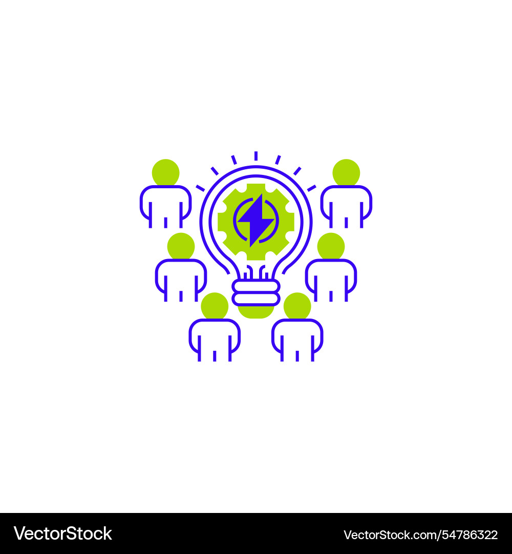 Brainstorming line icon linear style sign Vector Image