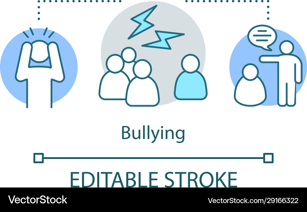 Bullying concept icon social prejudice conflicts Vector Image