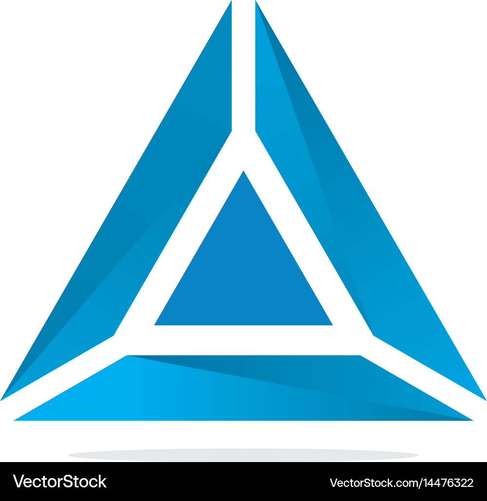 Geometric Triangle Logo Royalty Free Vector Image