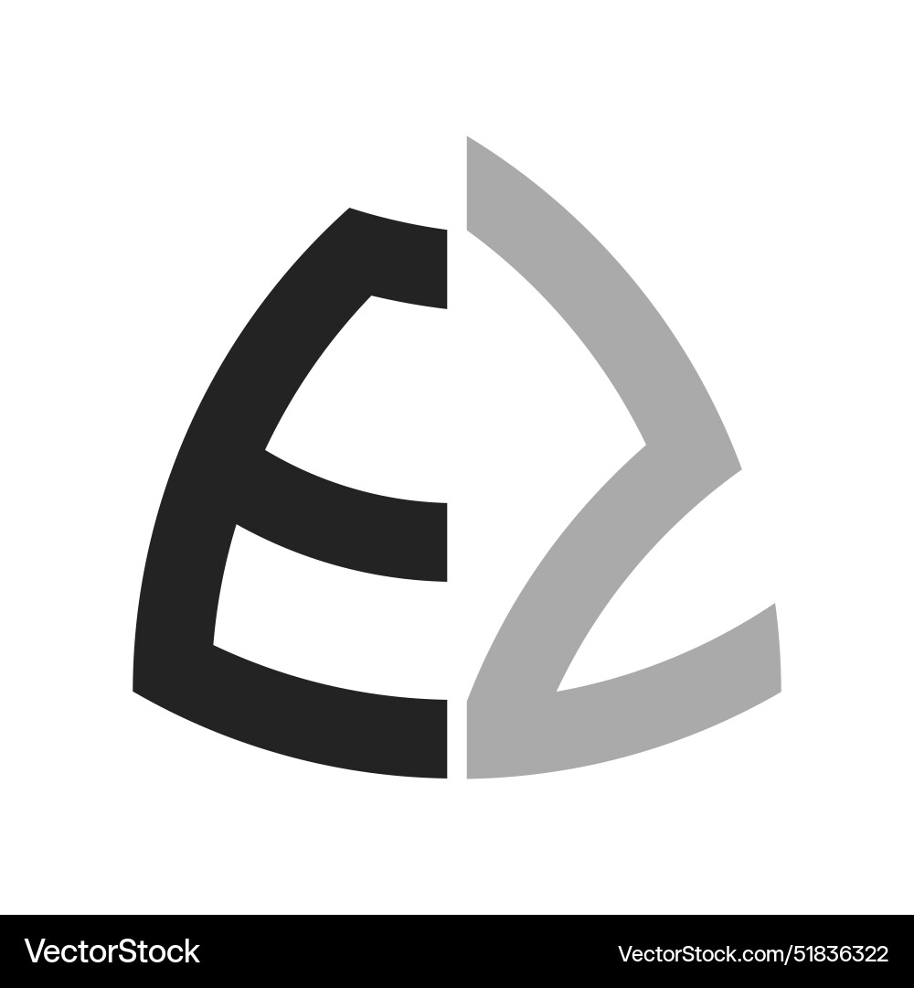 Modern creative ez logo design letter icon Vector Image