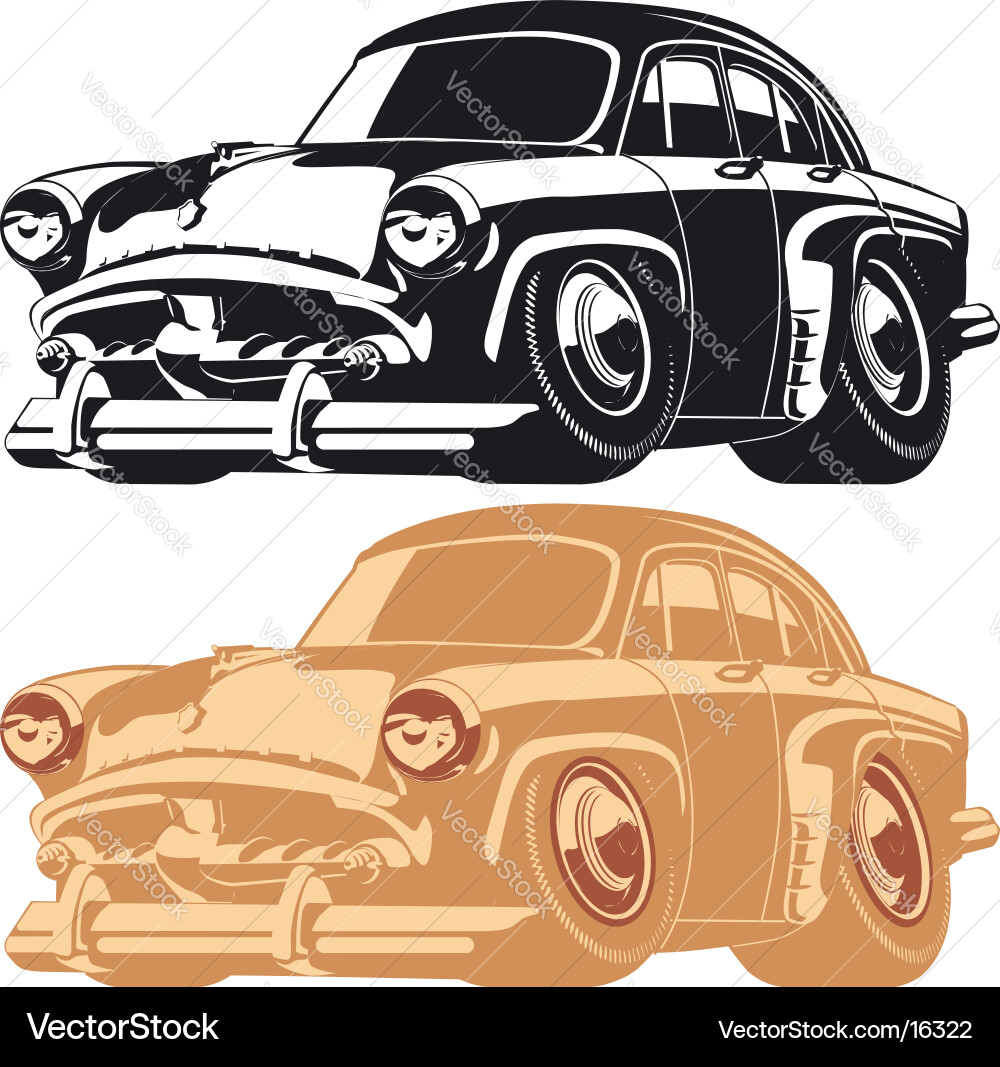 Moskvich Retro Roadster Royalty Free Vector Image