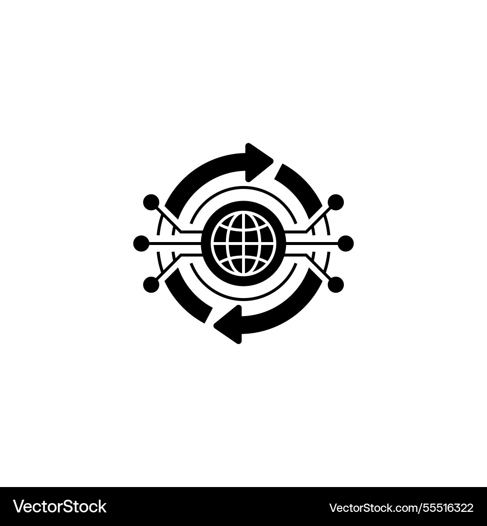 Network recovery line icon linear style sign Vector Image