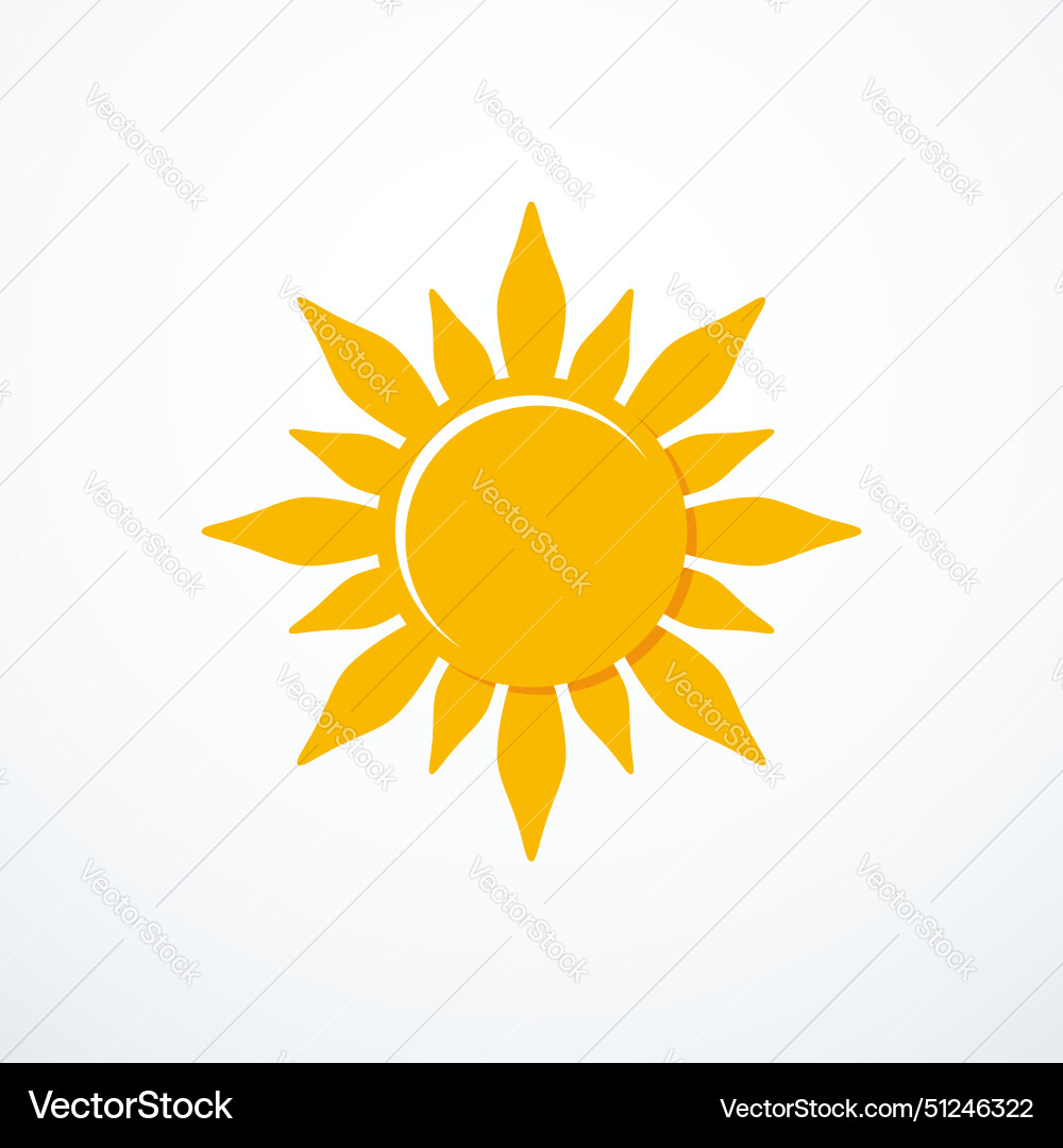 Yellow sun icon Royalty Free Vector Image - VectorStock