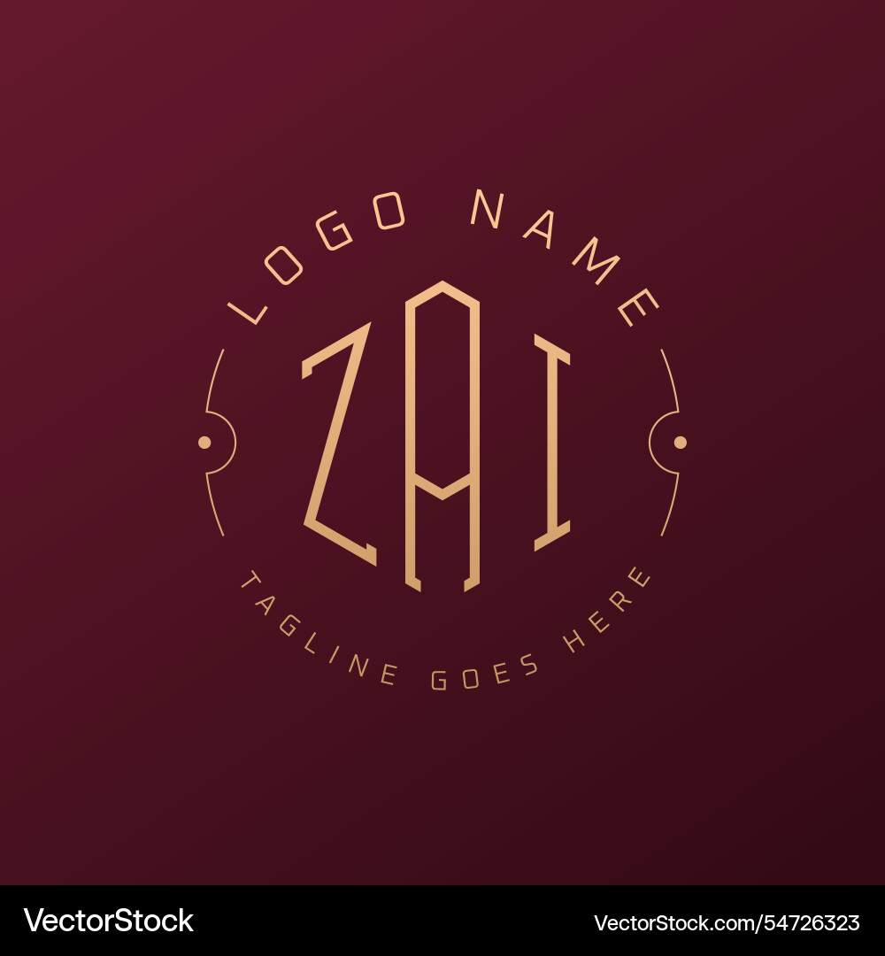 Luxury zai logo design elegant letter – Royalty-Free Vector | VectorStock