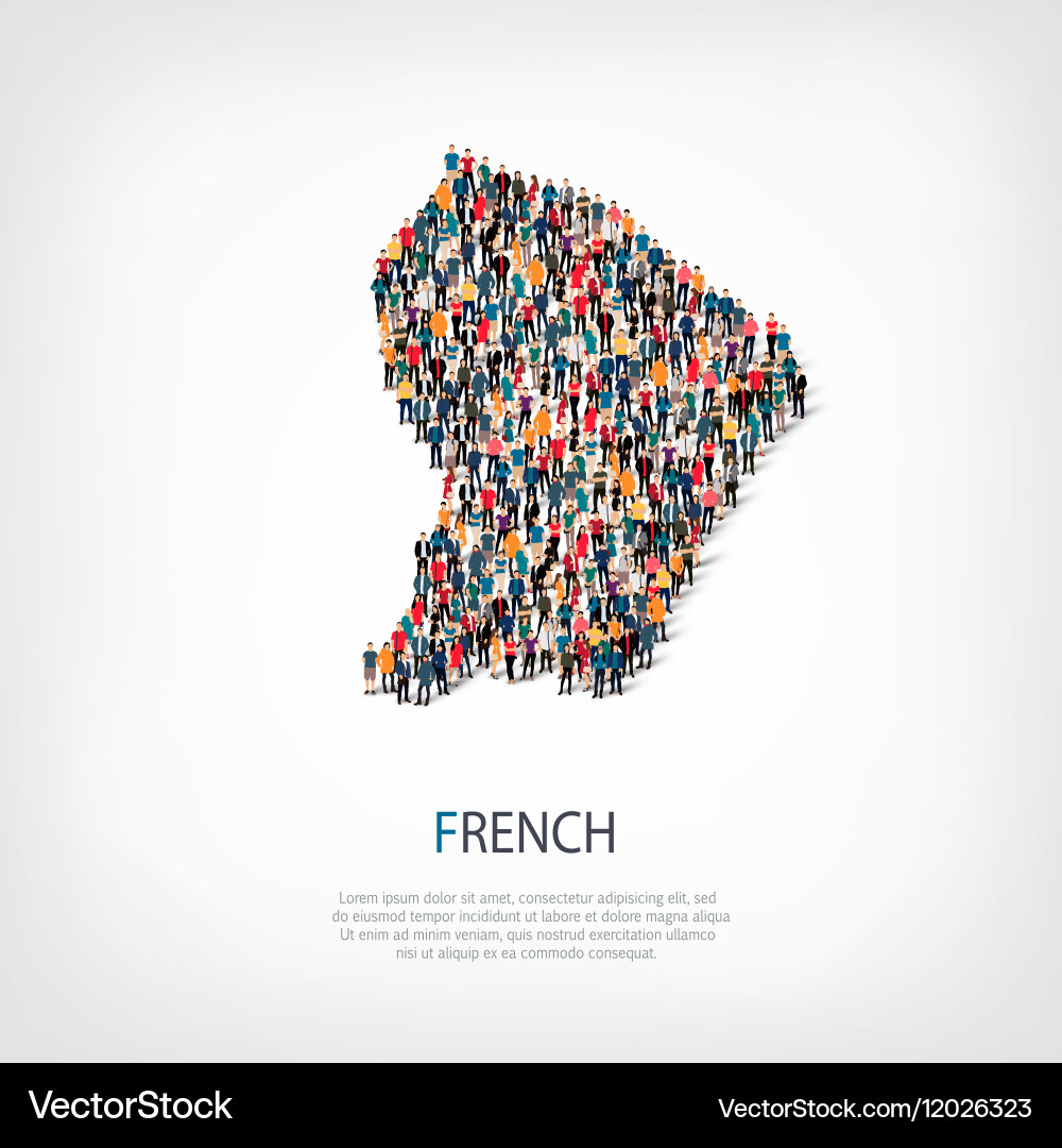 People map country french Royalty Free Vector Image