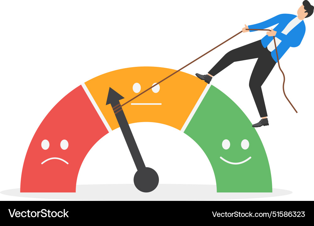 Performance rating or customer feedback credit sc Vector Image