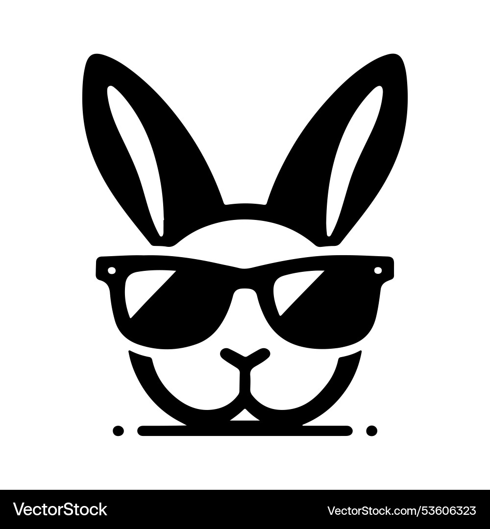 Rabbit face logo design Royalty Free Vector Image
