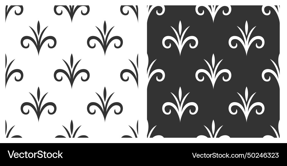 Seamless pattern with decorative filigree Vector Image
