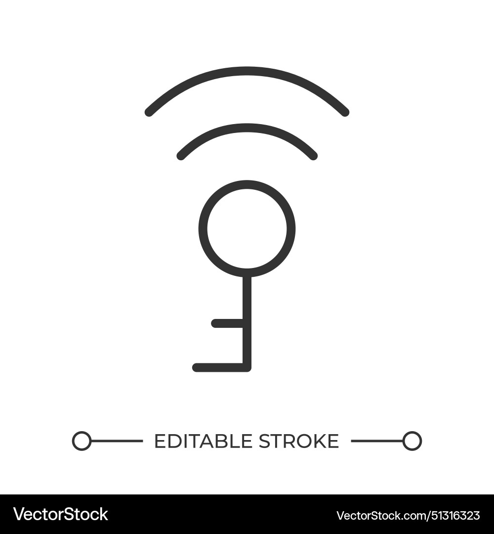 Smart lock linear icon Royalty Free Vector Image