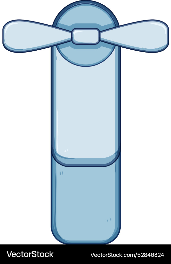 Adjustable hand electric fan cartoon Royalty Free Vector