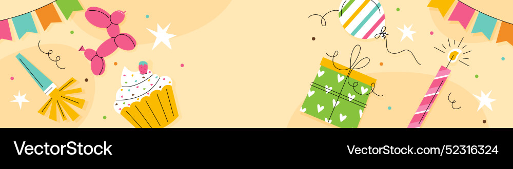 Birthday template design Royalty Free Vector Image