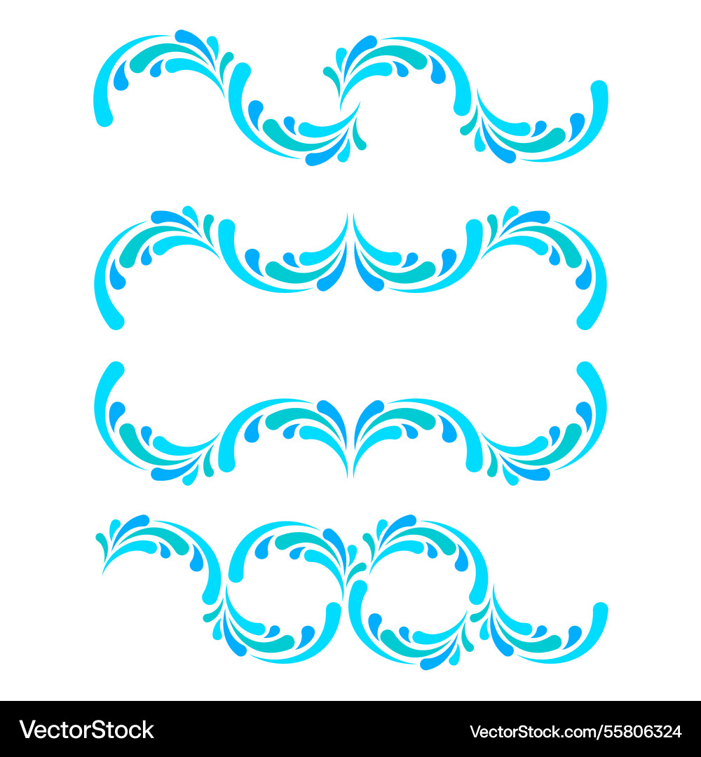 Swirl pattern decorative art element Royalty Free Vector