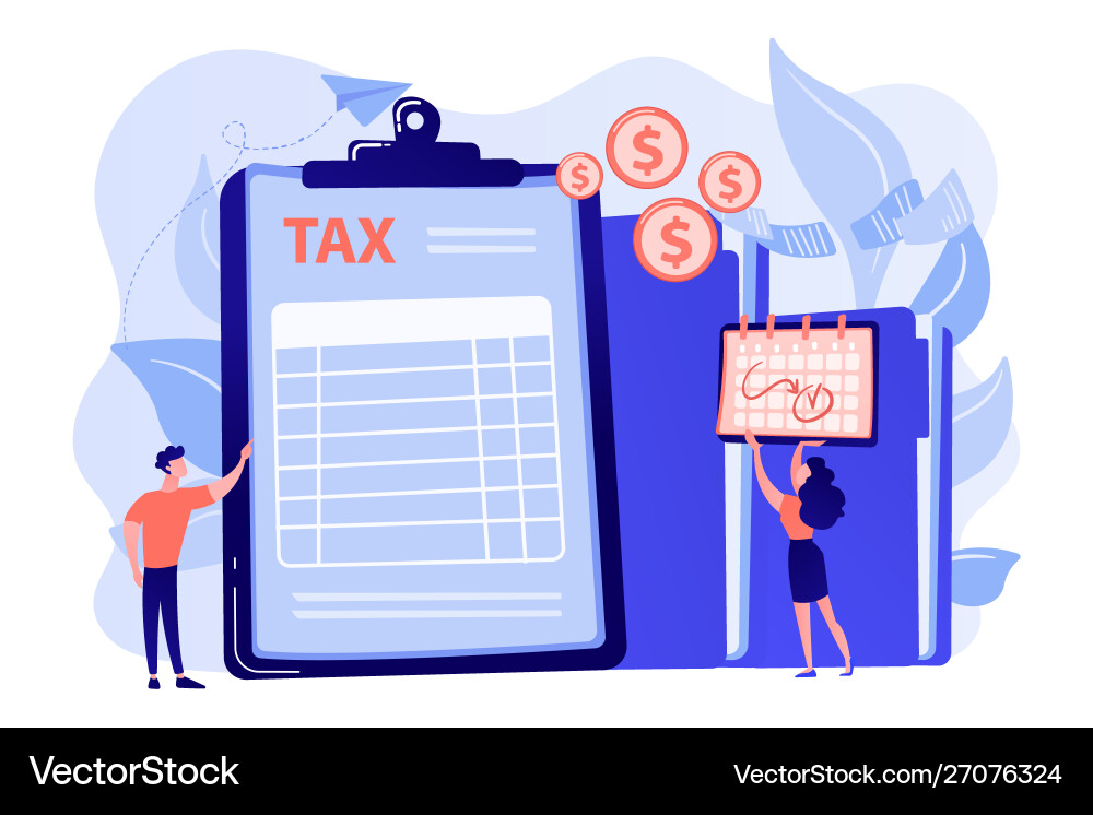 Tax form concept Royalty Free Vector Image - VectorStock