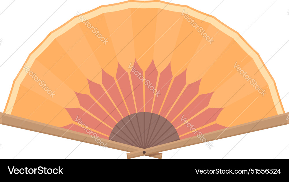 Traditional asian style handheld fan for cooling Vector Image