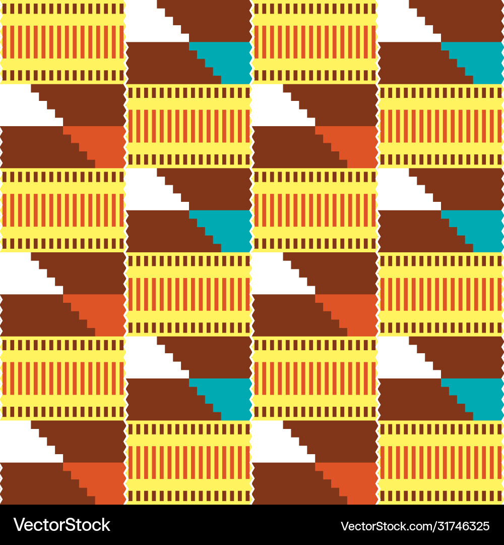African Kente Pattern Royalty Free Vector Image