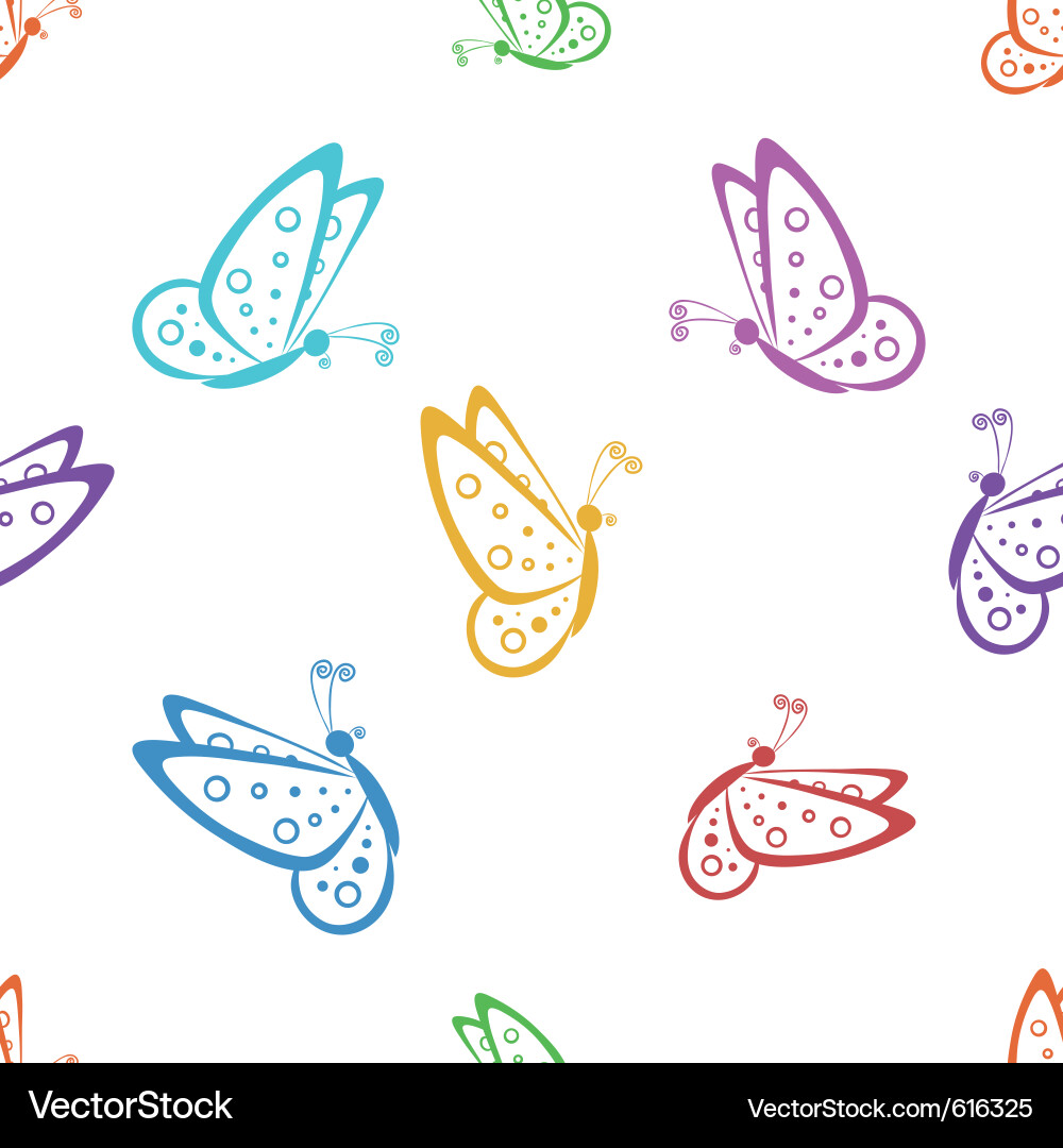 Butterfly Seamless Pattern Royalty Free Vector Image