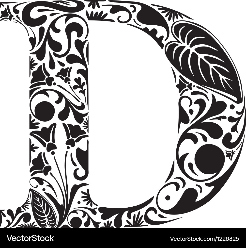 Letter d Royalty Free Vector Image - VectorStock