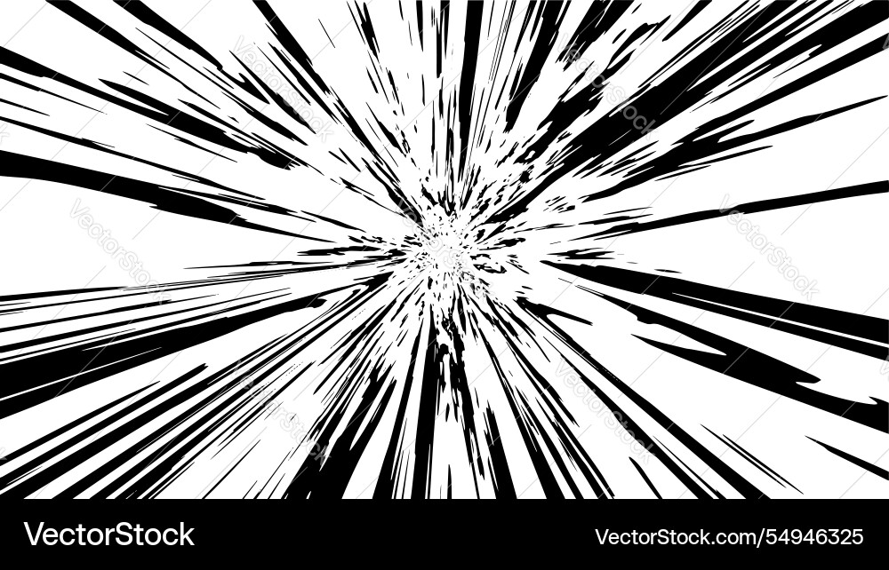Speed burst background manga comic effect black Vector Image